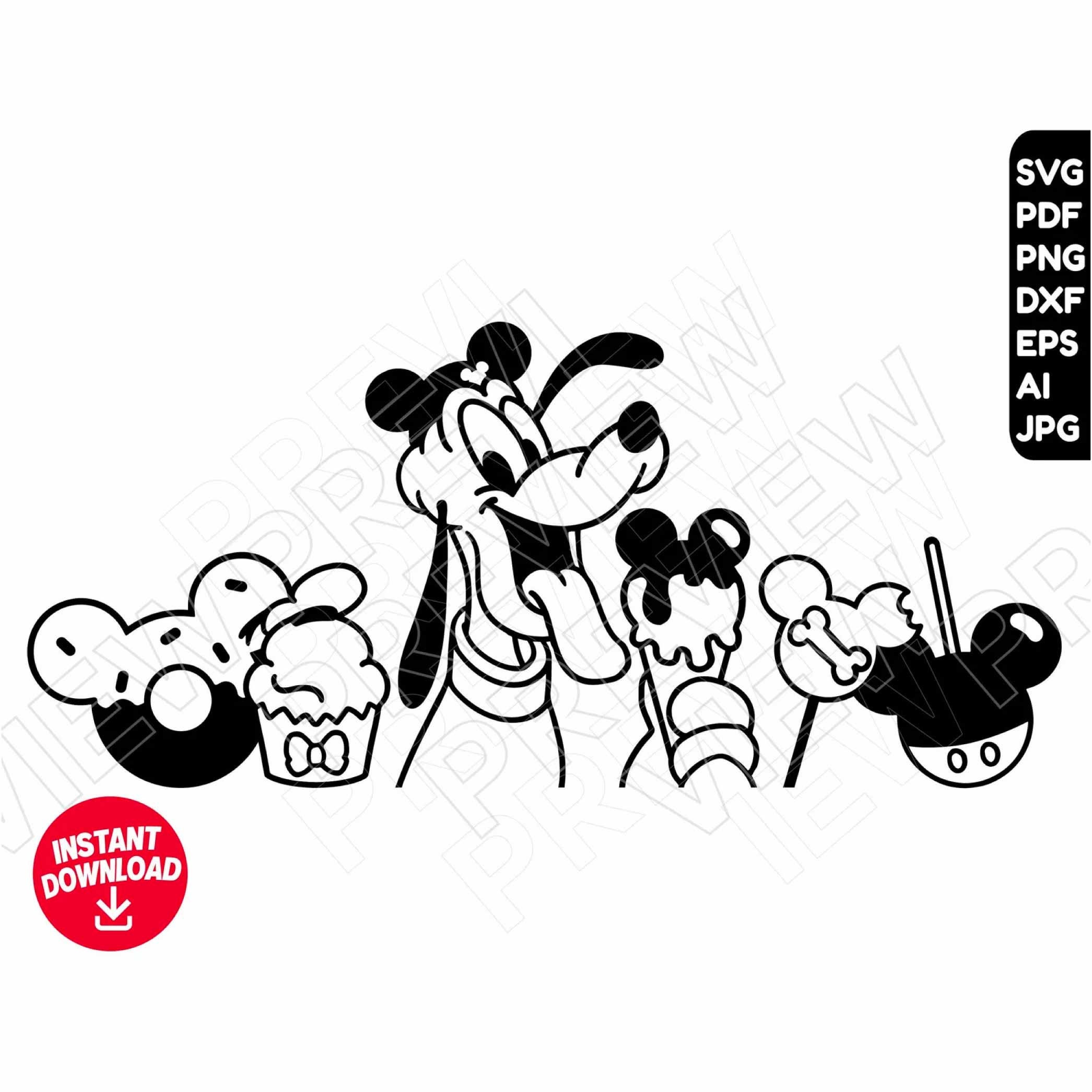 Silueta De Pluto De Disney