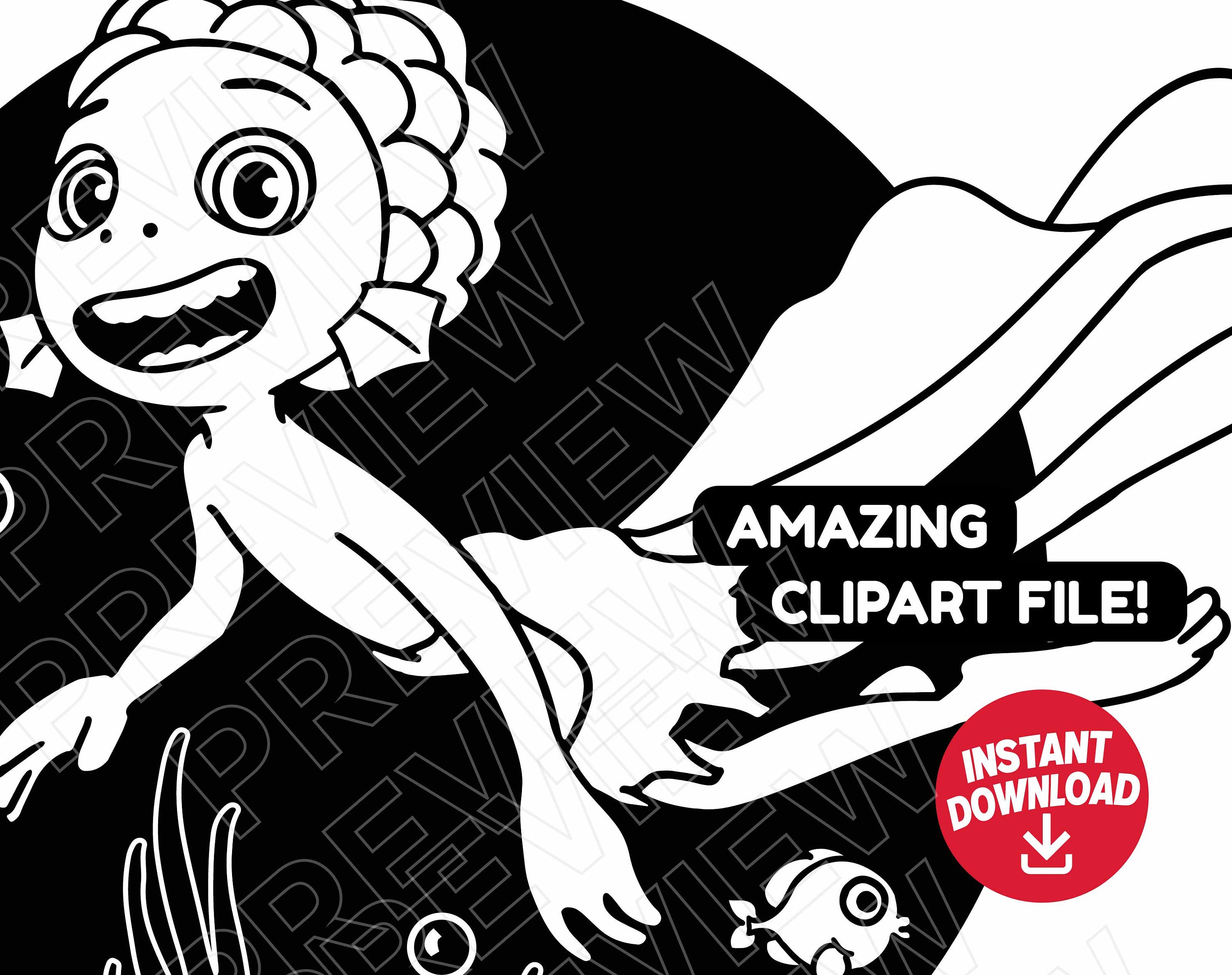 Luca SVG png clipart cut file silhouette instant download - Etsy México