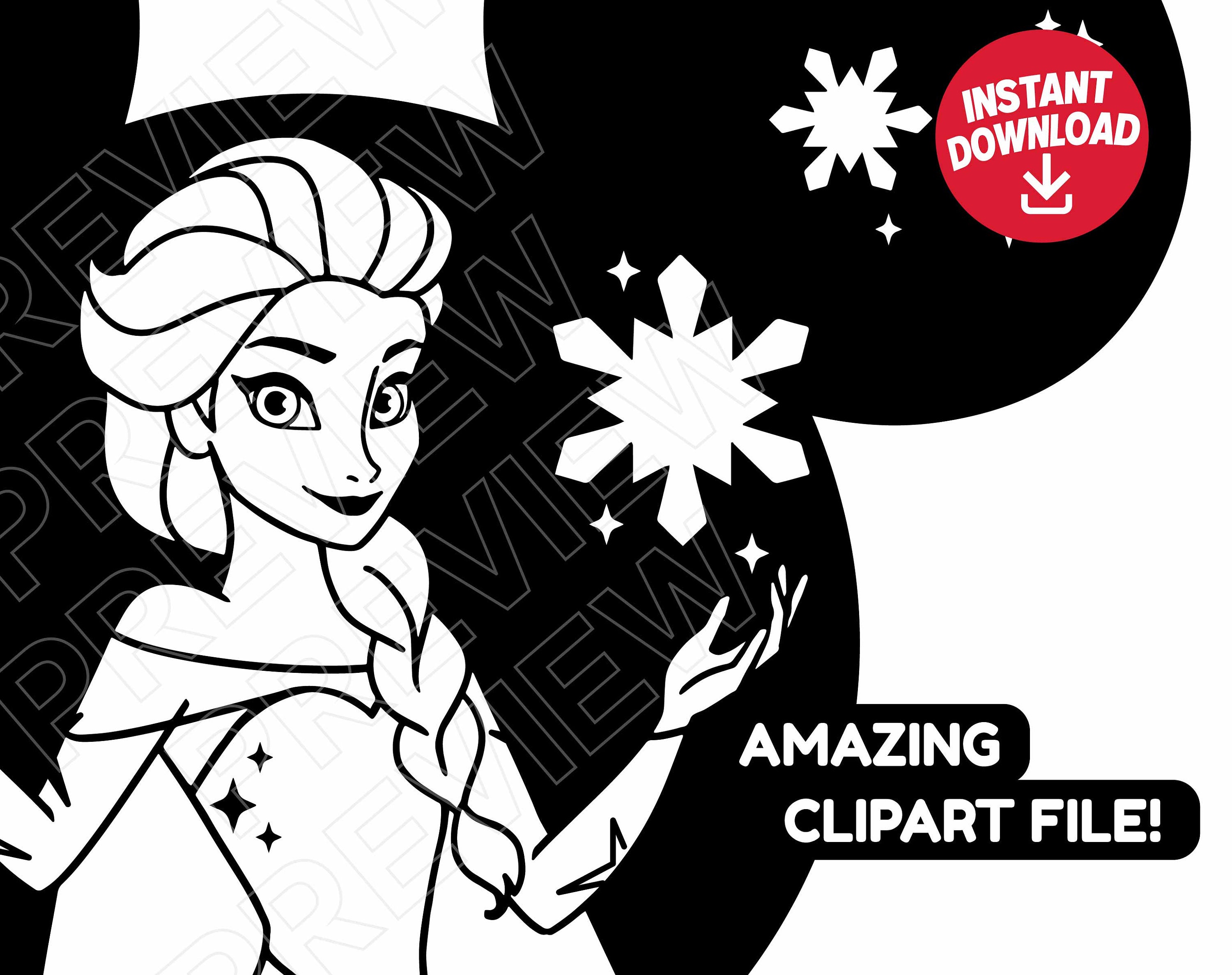 Frozen SVG Elsa Olaf Svg Vector Clipart Cut File Silhouette - Etsy