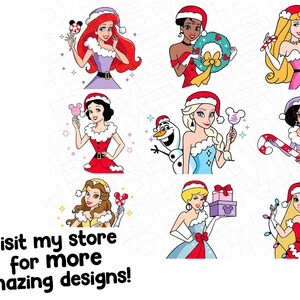 Princess Christmas SVG , Disneyprincess Svg Png Clipart Princesses ...