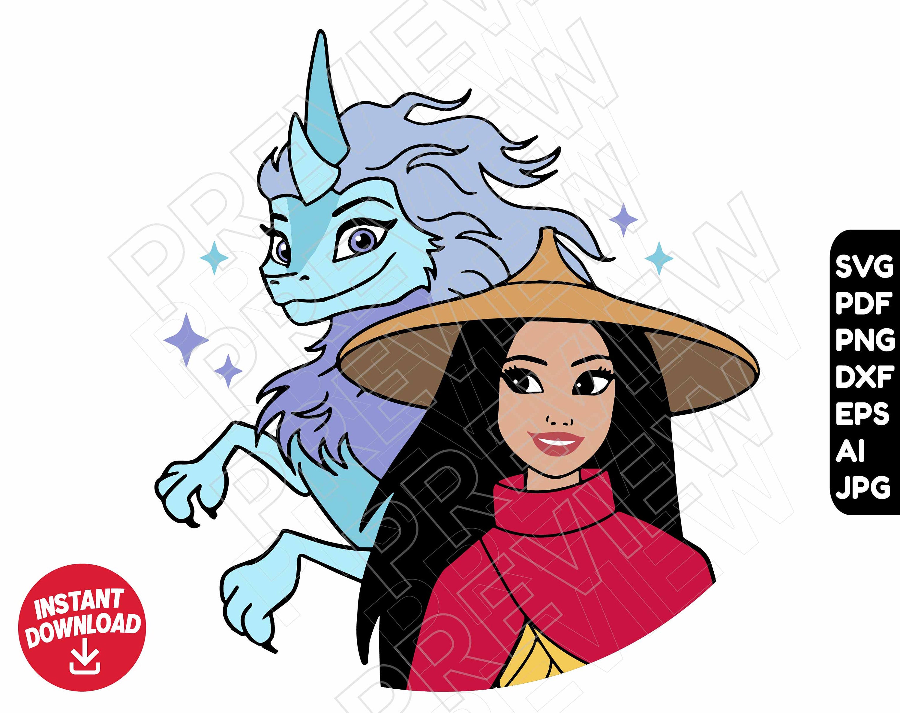Raya and Sisu SVG Raya and the Last Dragon Svg Png Clipart - Etsy UK