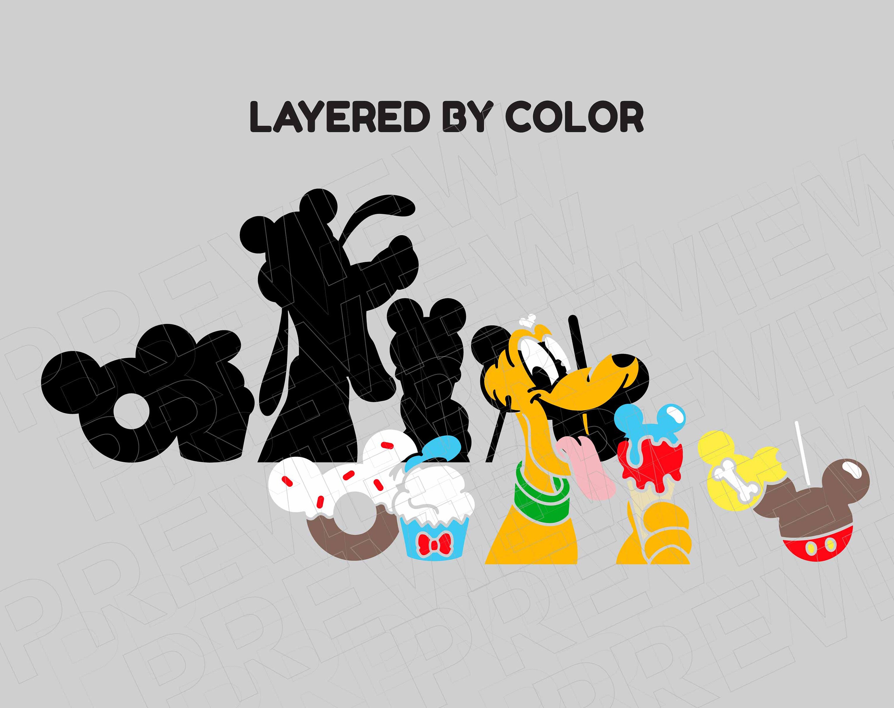 Pluto SVG Disneyland Svg Png Snacks Cut File Layered by - Etsy