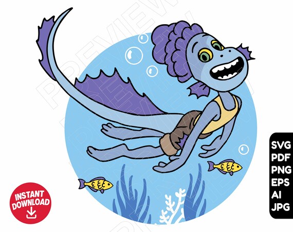 Luca Alberto Disney SVG Png Clipart Cut File Layered by Color | Etsy