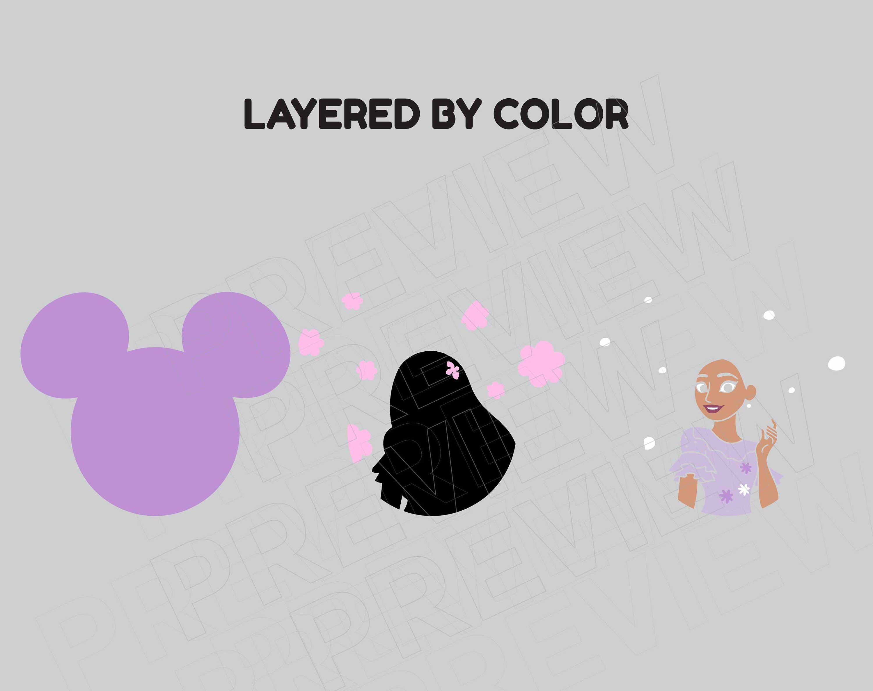 Encanto Isabela SVG Disneyland Ears Flowers Cut File Layered - Etsy