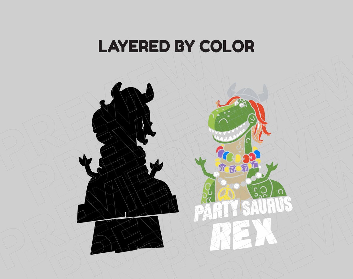 Toy Story SVG Rex Party saurus rex png dxf clipart cut - Etsy México