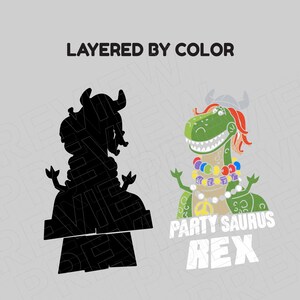 Toy Story SVG Rex , Party Saurus Rex Png Dxf Clipart , Cut File Layered ...