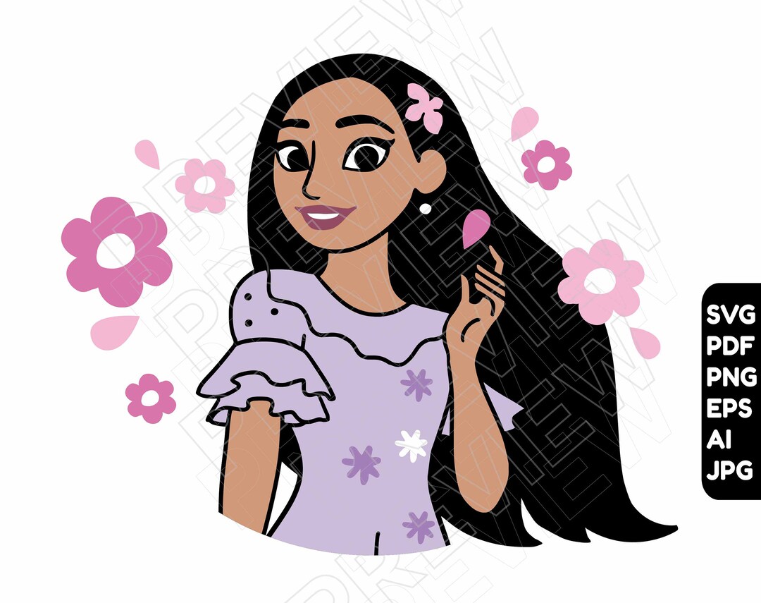Encanto Isabela SVG Png Clipart Cut File , Design Layered by Color - Etsy