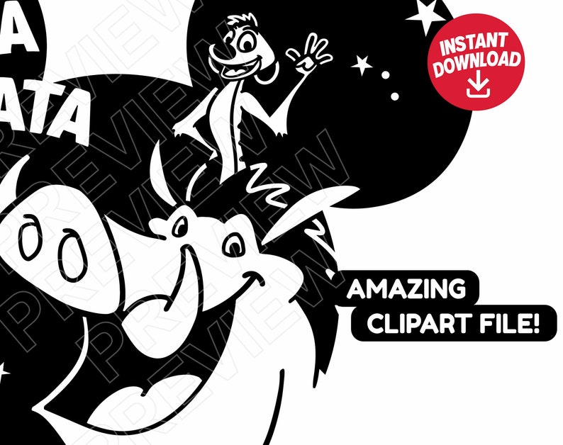 Hakuna Matata SVG Timon Pumba Lion King Png Dxf Clipart Cut - Etsy Canada