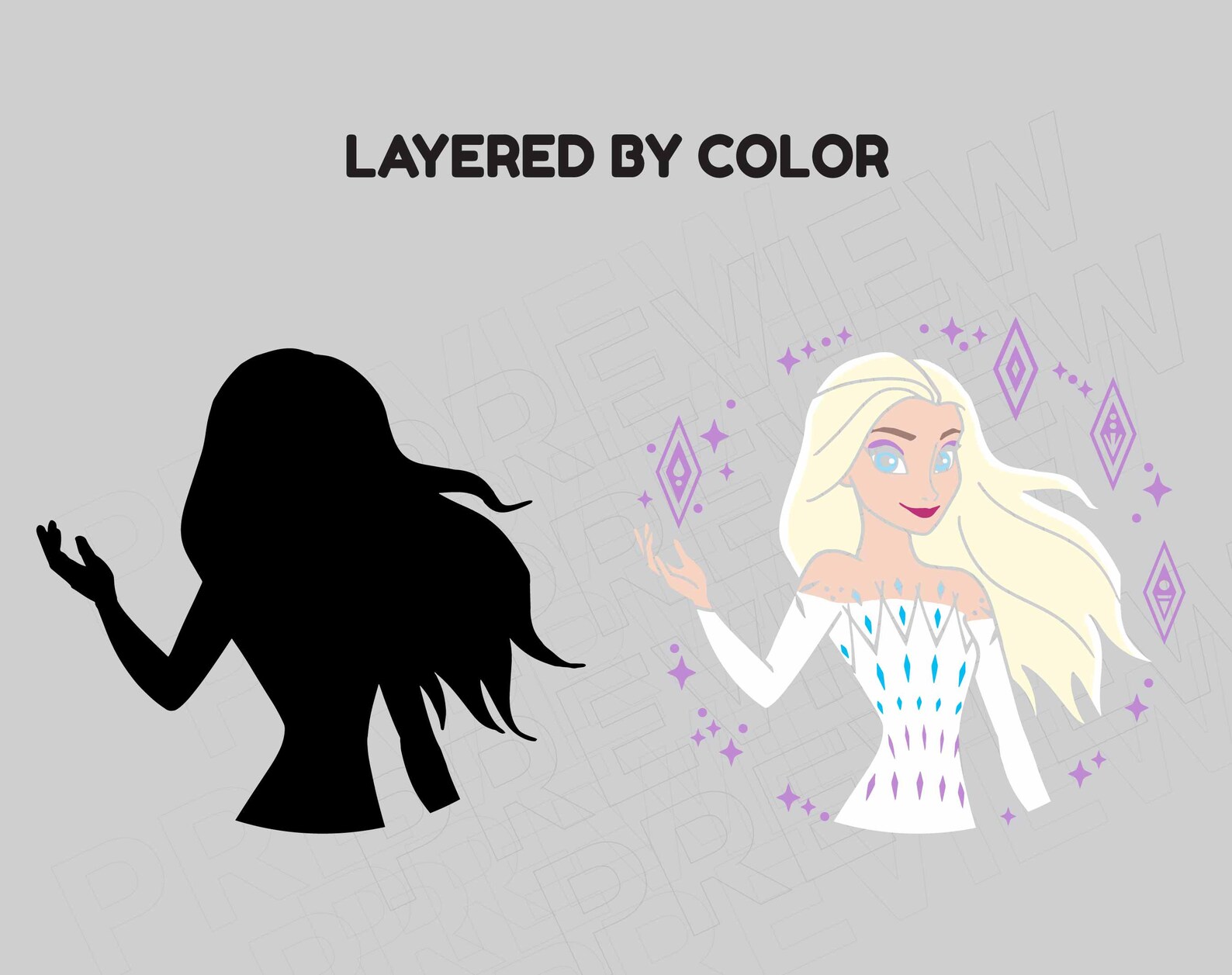 Elsa SVG Frozen Svg Elements Clipart Png Cut File Layered by - Etsy