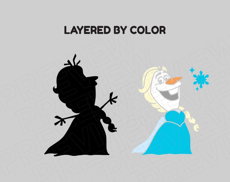 Olaf SVG Elsa Dress Frozen Dxf Png Clipart Cut File Layered - Etsy