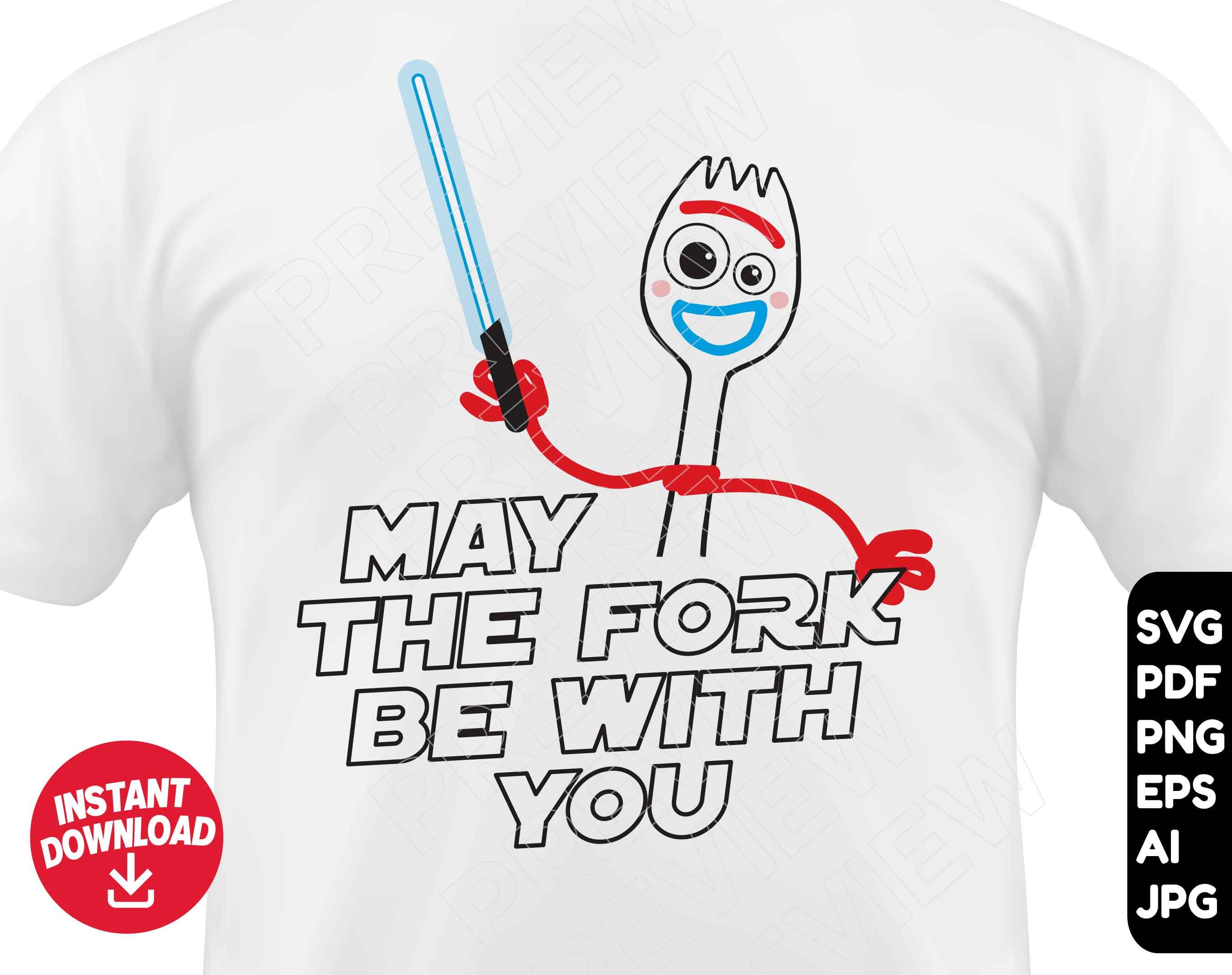 Forky SVG Toy Story Star Wars SVG Cut File Layered by Color - Etsy