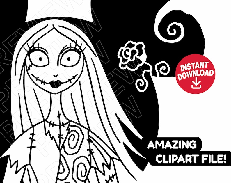 The Nightmare Before Christmas Sally SVG Png Clipart - Etsy