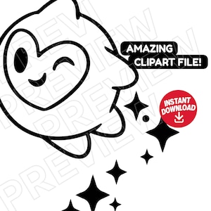 Star WISH SVG Magic Png Dxf Clipart , Cut File Outline Silhouette - Etsy