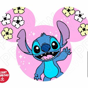 Stitch SVG Ears Dxf Svg Png Clipart Cricut , Cut File Layered by Color ...