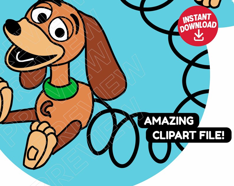 Slinky SVG toy story ears dxf png clipart cut file layered - Etsy México