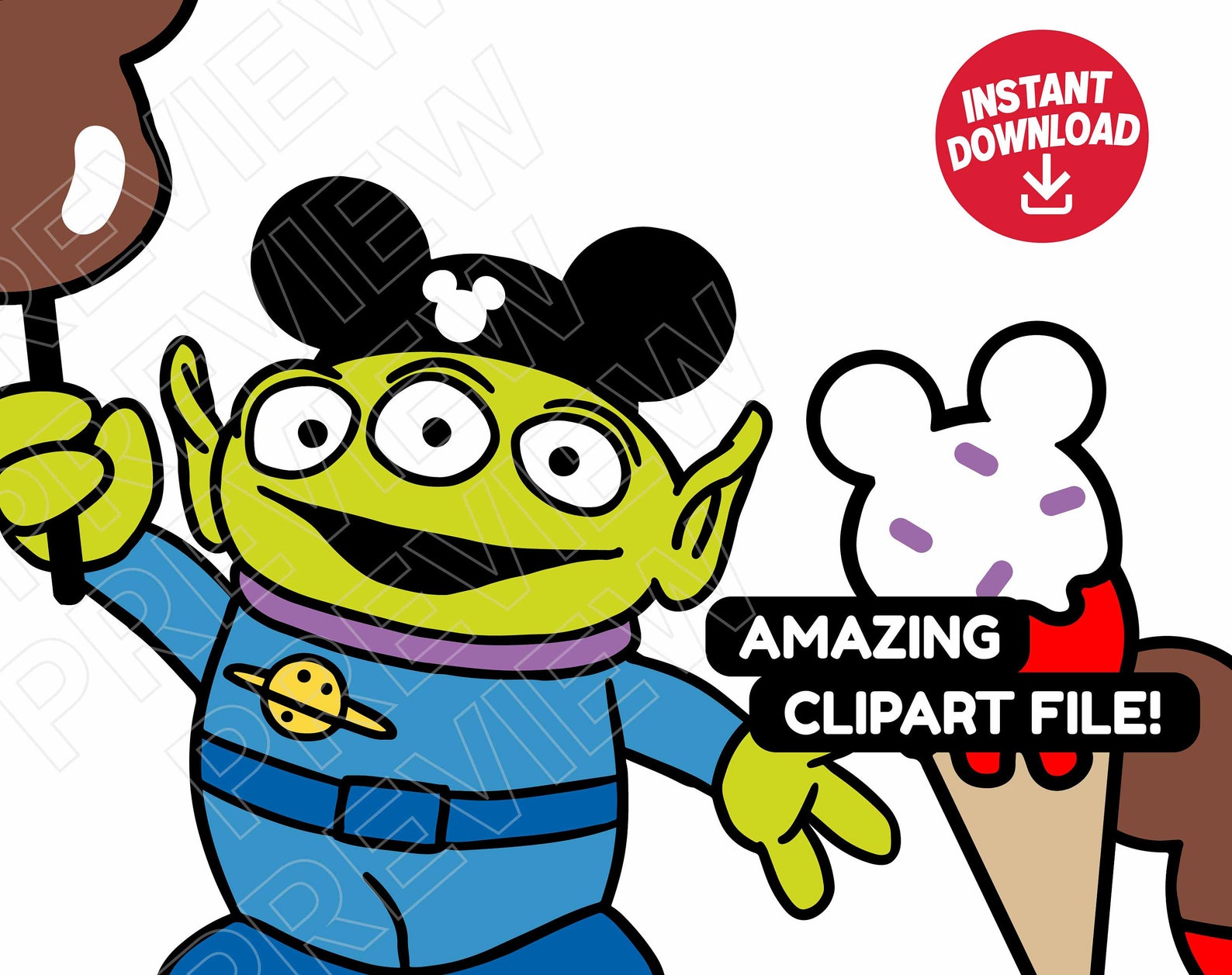 Toy Story Alien Snacks SVG Png Clipart Dxf Cut File Layered - Etsy