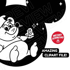 Gus Gus SVG Mouse Png Dxf Clipart , Vacay Mode , Cut File Outline ...