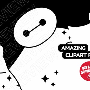 Baymax SVG Big Hero 6 Png Clipart , Cut File Outline Silhouette - Etsy