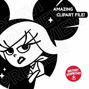 Inside Out SVG Disgust Dxf Png Clipart, Cut File Outline Silhouette - Etsy