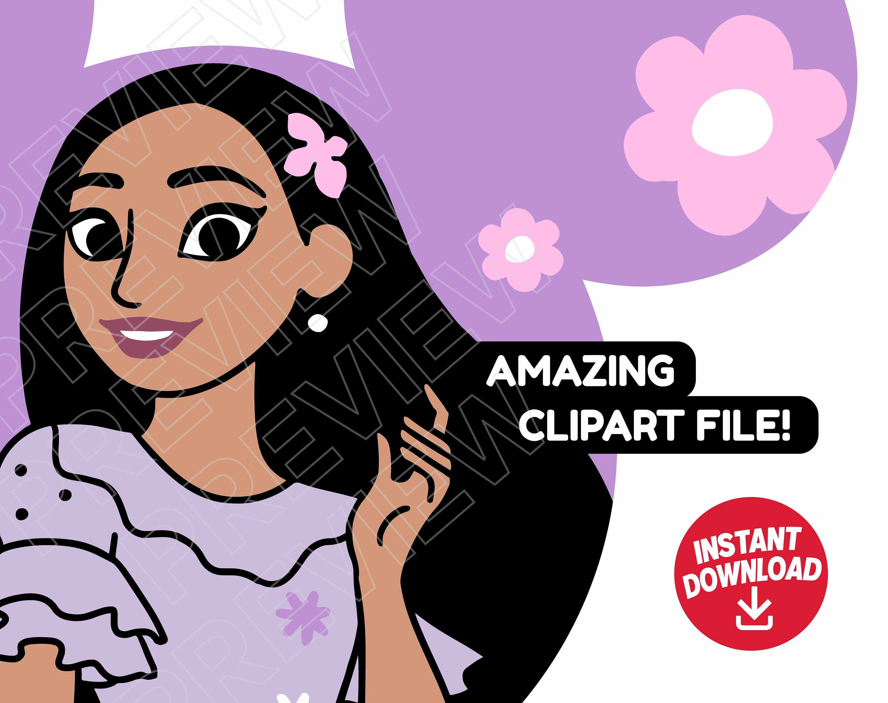 Encanto Isabela SVG Disneyland Ears Flowers Cut File Layered - Etsy