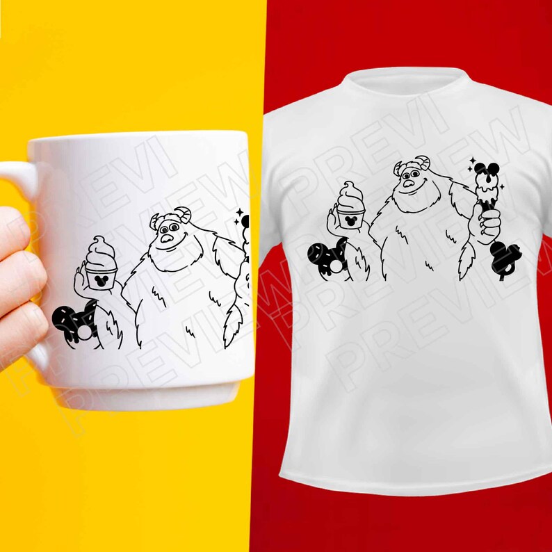 Sullivan Snacks, Monsters Inc SVG Dxf Png, Cut File Outline Silhouette ...