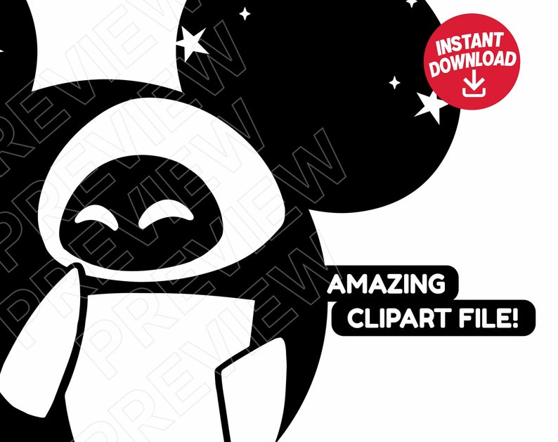 Eve SVG Wall E Clipart DXF Png Cut File Outline Silhouette - Etsy