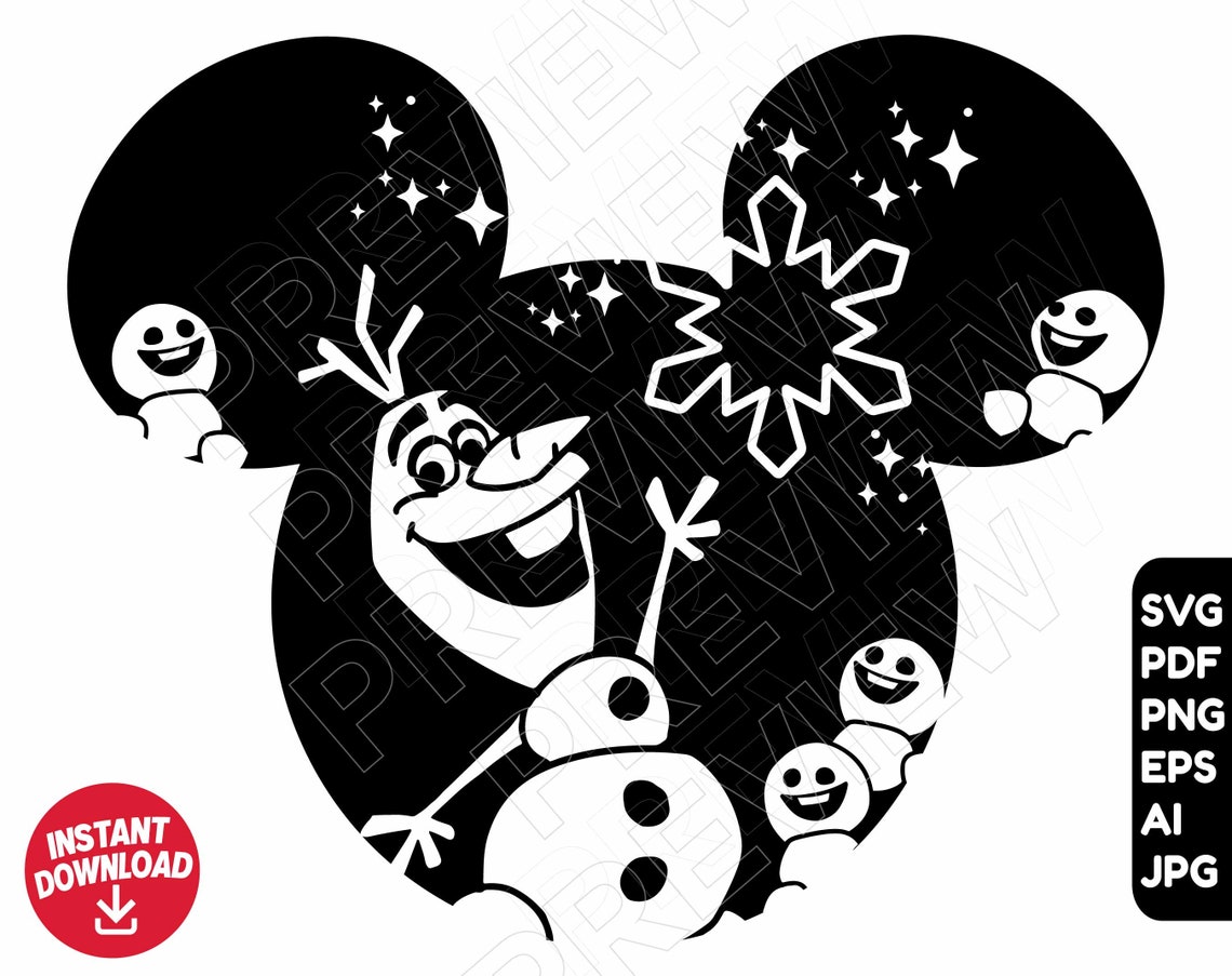 Frozen SVG Olaf Svg Png Cut File Outline Sillhouette - Etsy