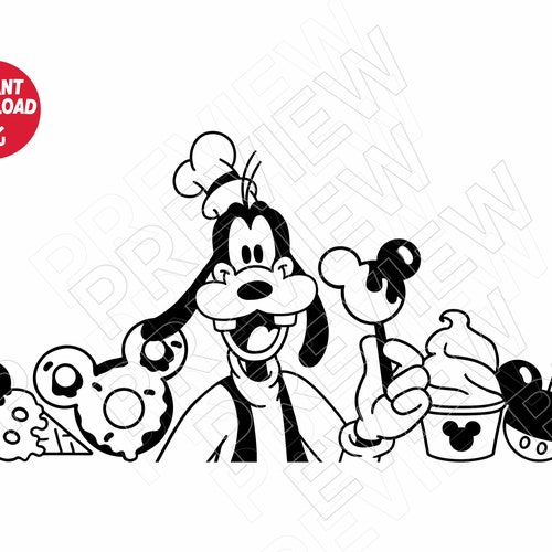 Stitch Disneyland Snacks SVG Cut File Silhouette - Etsy