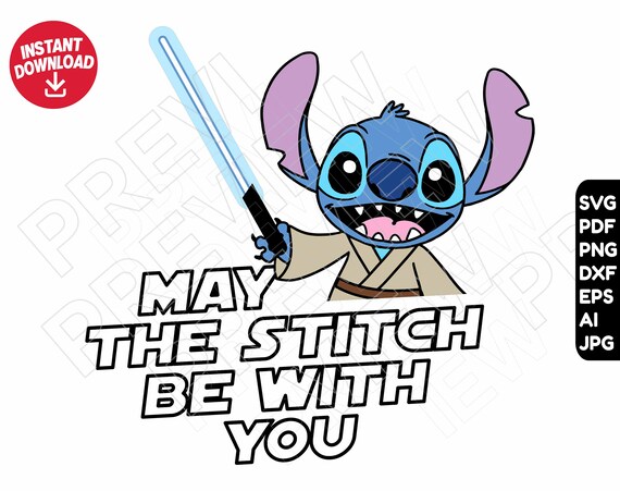 Stitch SVG Stars Png Dxf Clipart Cut File Layered by Color - Etsy