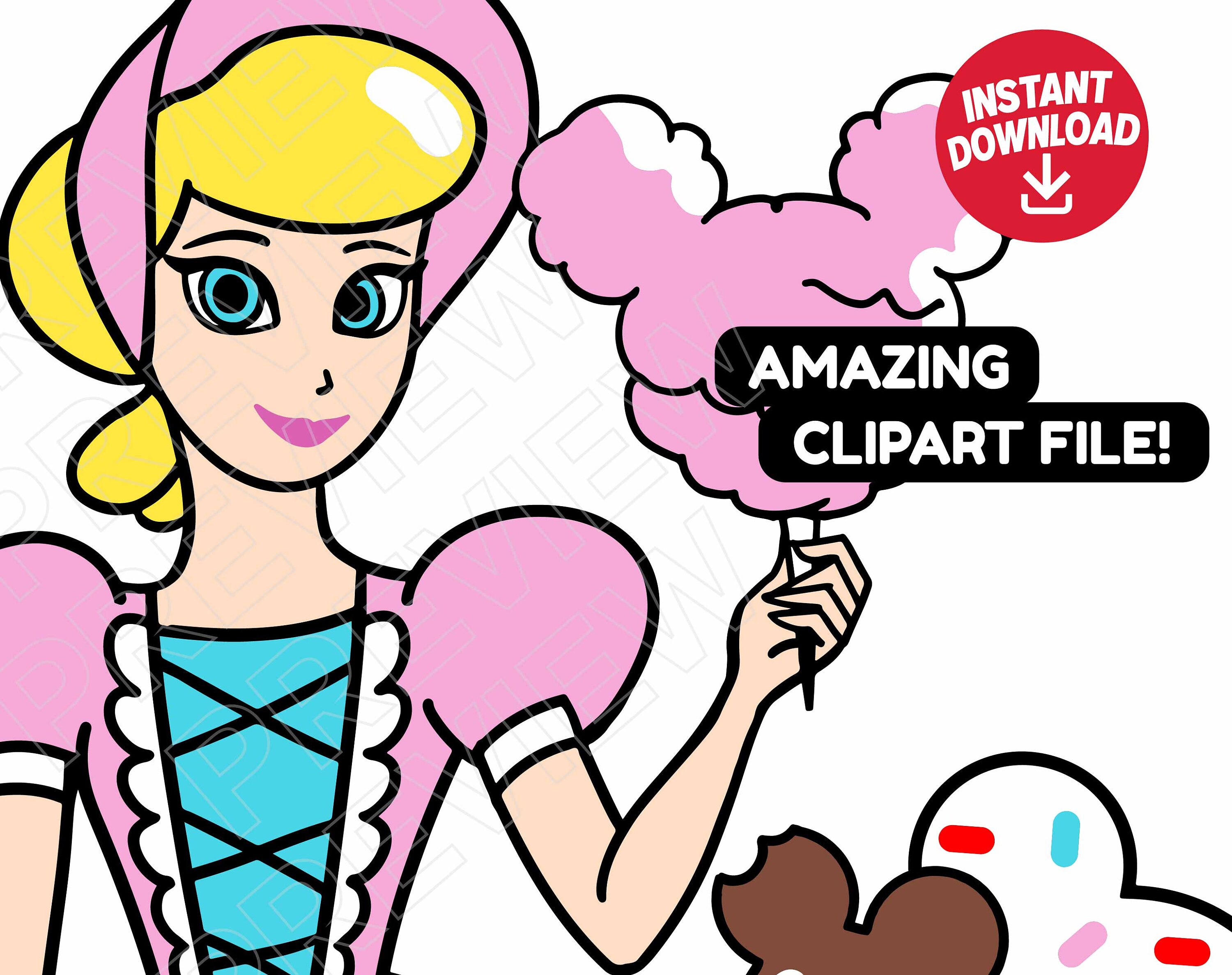 Bo Peep SVG Toy story snacks svg png clipart cut file - Etsy México