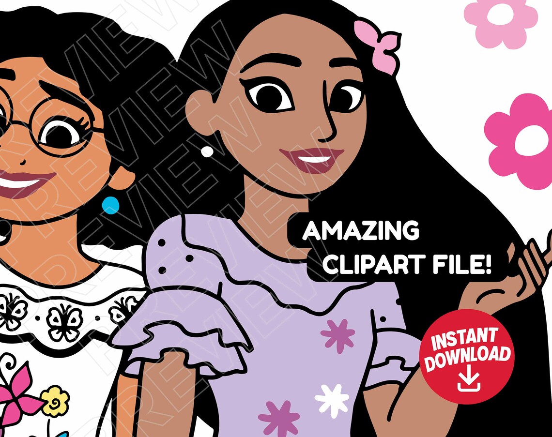 Encanto SVG Mirabel Isabela png clipart cricut cut file - Etsy México