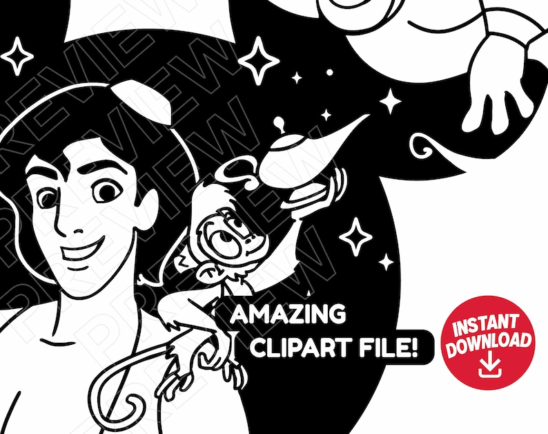 Aladdin SVG Ears Png Clipart Cut File Outline Silhouette | Etsy