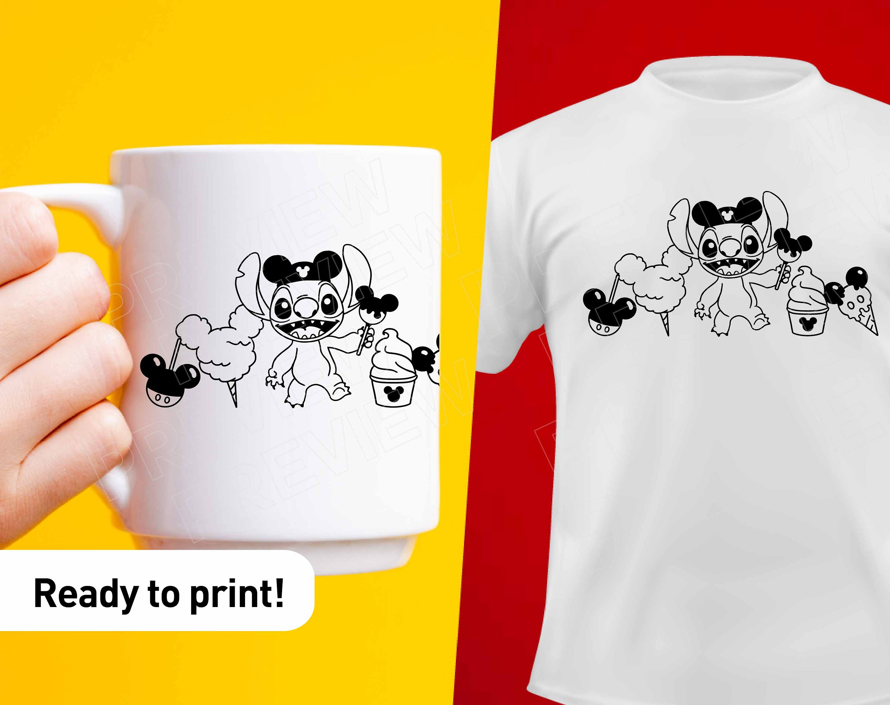 Stitch Disneyland Snacks SVG Cut File Silhouette - Etsy