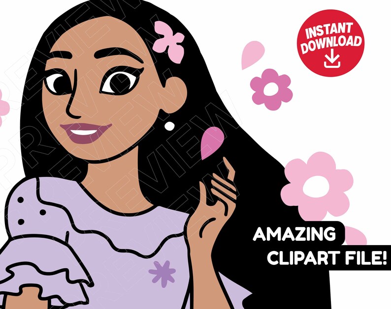 Encanto Isabela SVG Png Clipart Cut File Design Layered by - Etsy