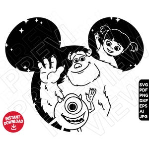 Monsters Inc SVG Mike Wasowski Sullivan Boo , Dxf Png Clipart , Cut ...