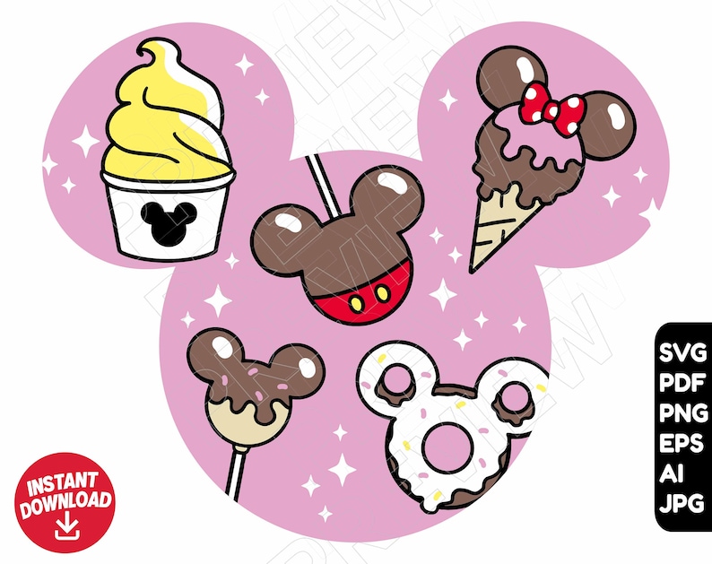 Disneyland Snacks SVG Png Clipart Snack Goals Svg Vacation | Etsy