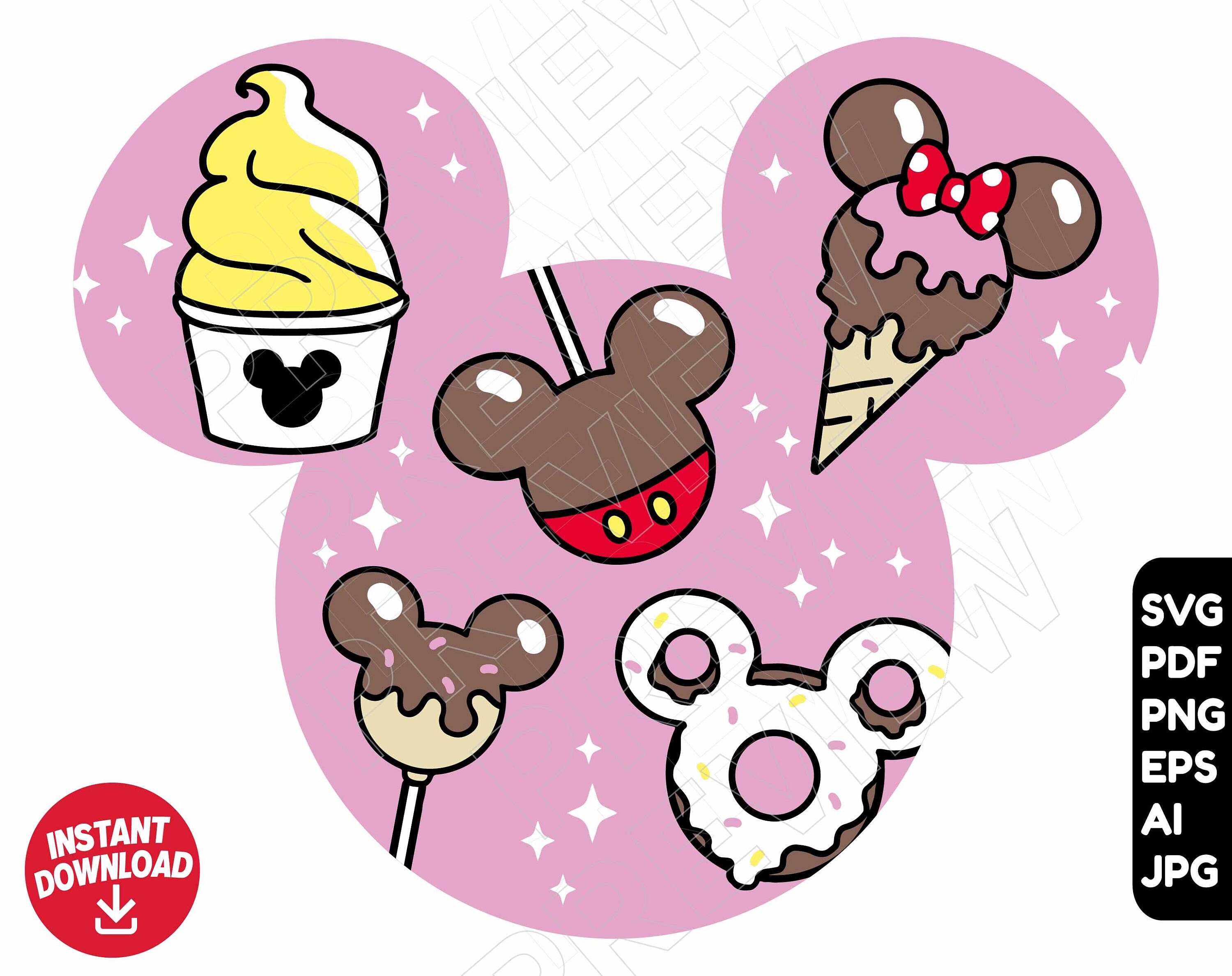 Disneyland Snacks SVG png clipart Snack goals svg vacation - Etsy México