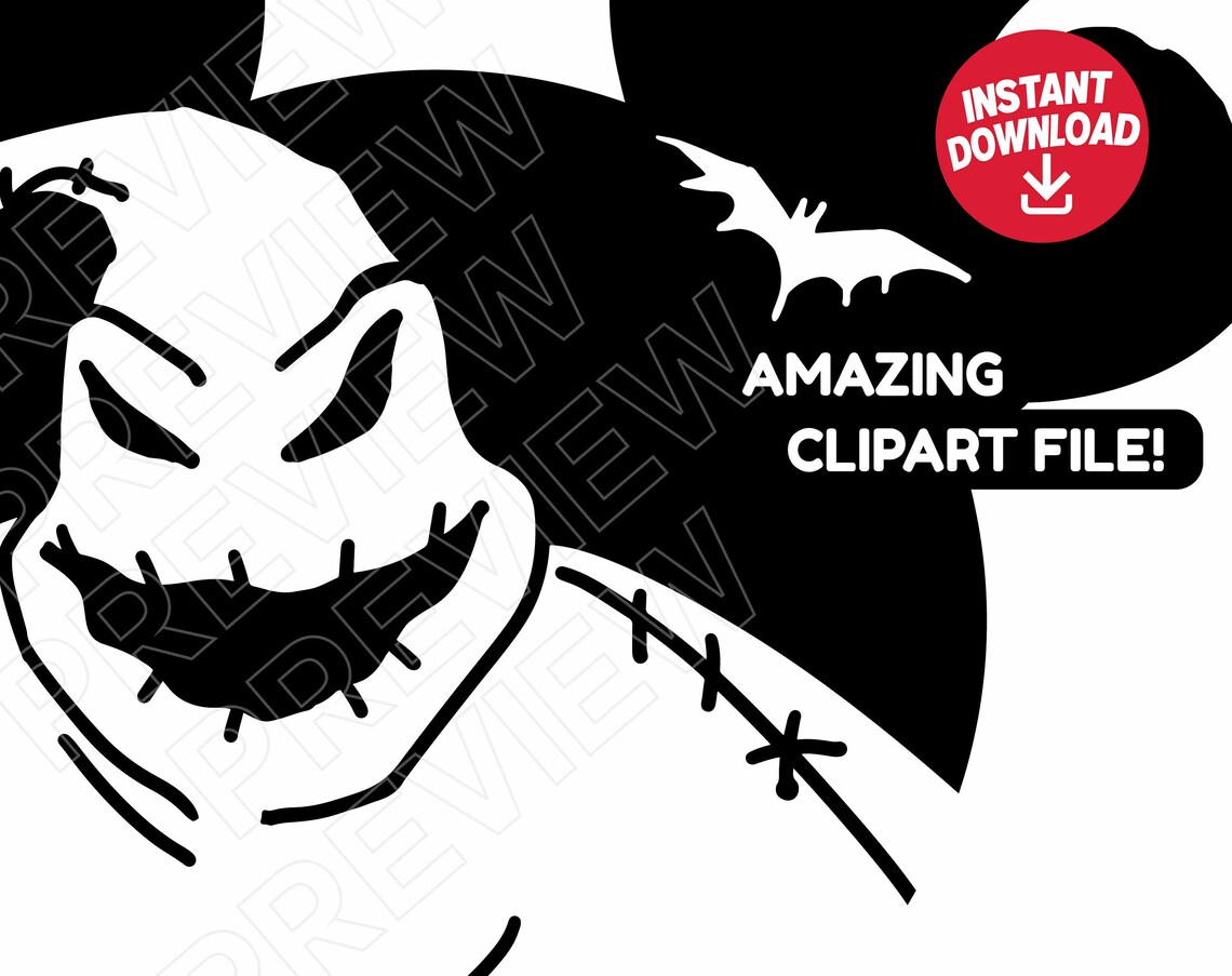 Oogie Boogie SVG Png Dxf Clipart Ears Cut File Outline - Etsy Ireland