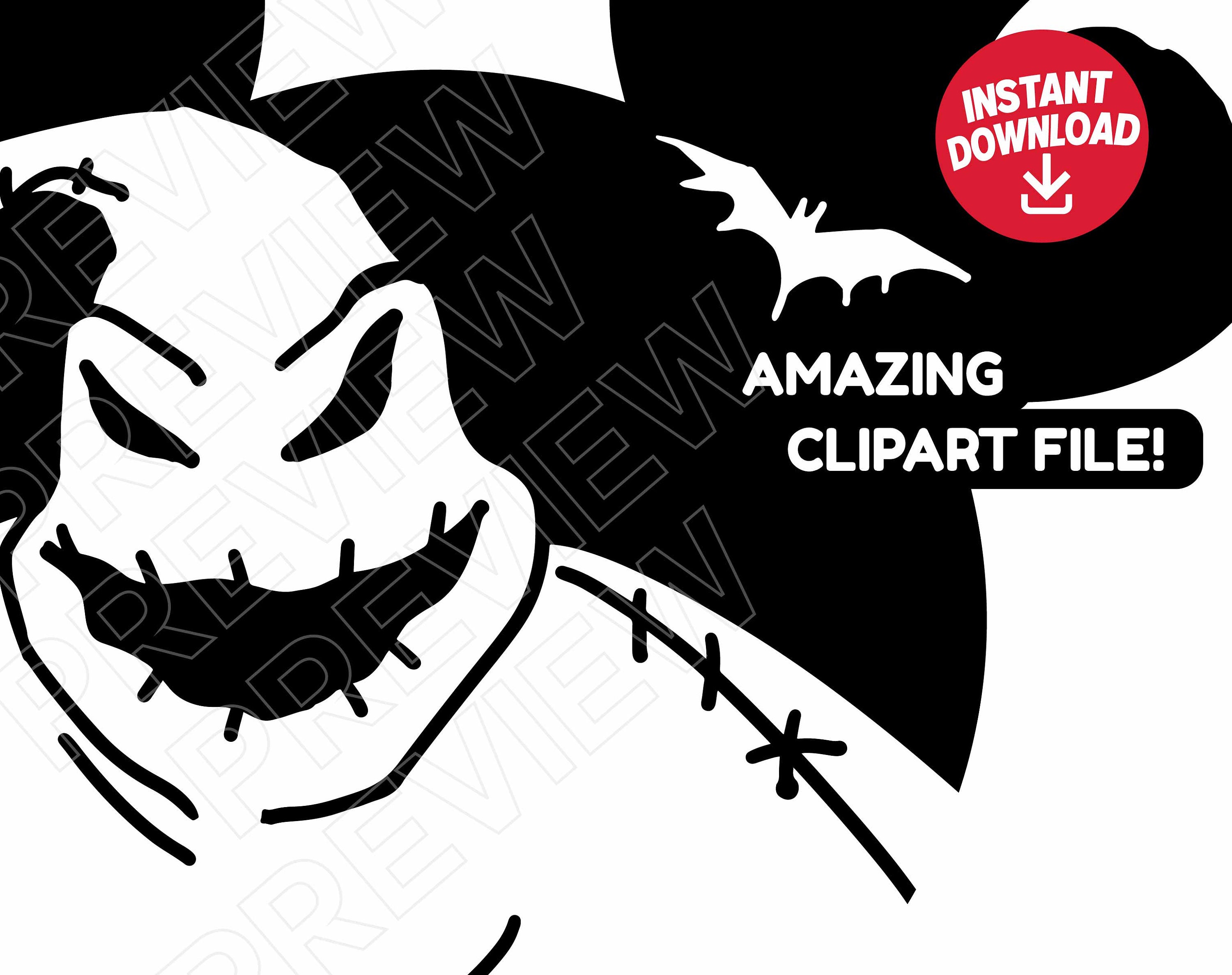 Oogie Boogie SVG Png Dxf Clipart Ears Cut File Outline - Etsy Australia