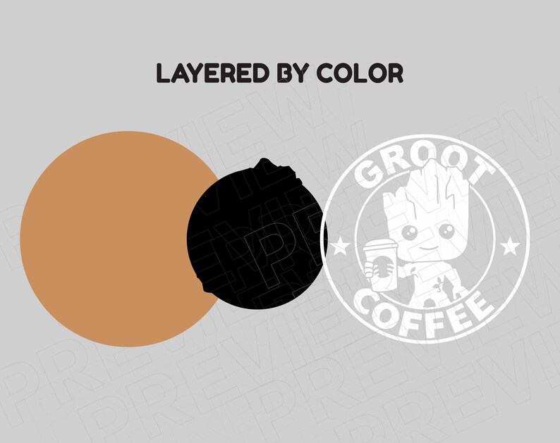 Groot Coffee SVG Cute Png Dxf Clipart Cut File Layered by - Etsy