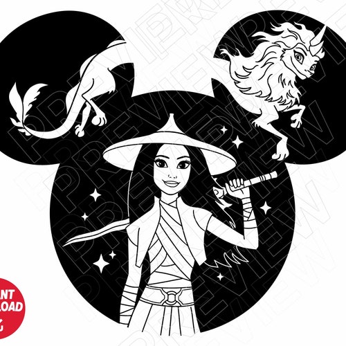 Raya and the Last Dragon SVG Png Clipart Disney Sisu Svg | Etsy