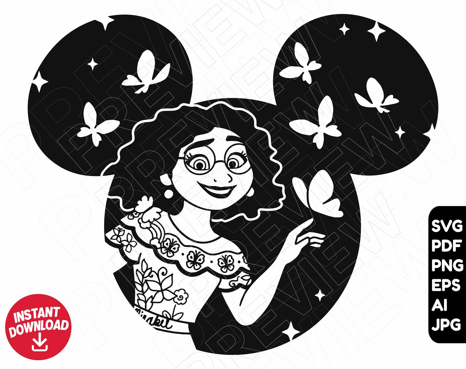 Encanto SVG Mirabel Svg Png Clipart , Cricut Cut File Silhouette ...