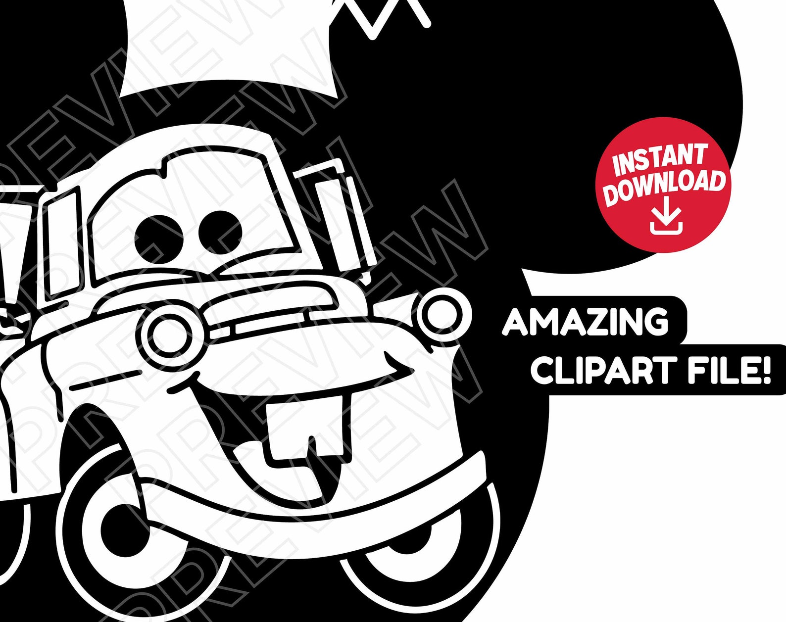 Cars SVG Tow Mater Svg Png Clipart Dxf Clipart Cut File - Etsy Australia