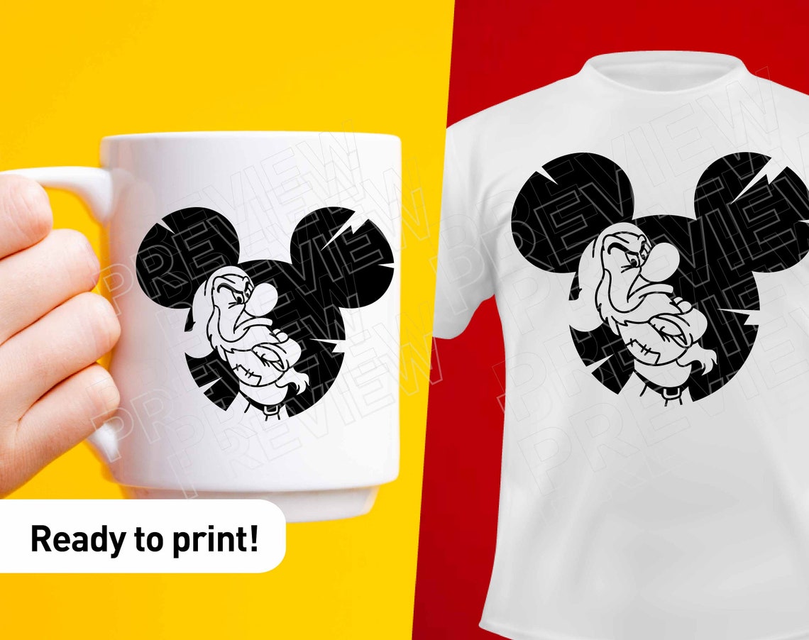 Grumpy SVG Png Clipart Cut File Outline Silhouette - Etsy