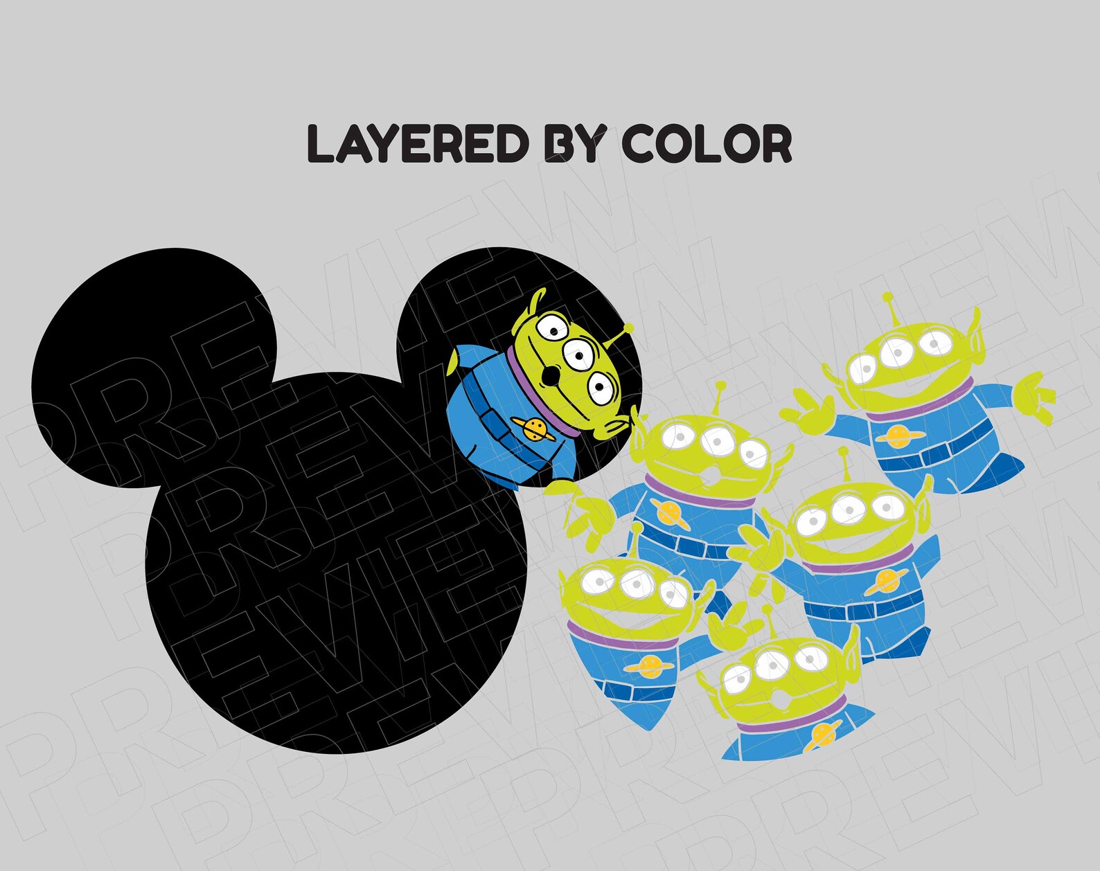 Aliens SVG Toy Story Dxf Png Clipart Cut File Layered by - Etsy