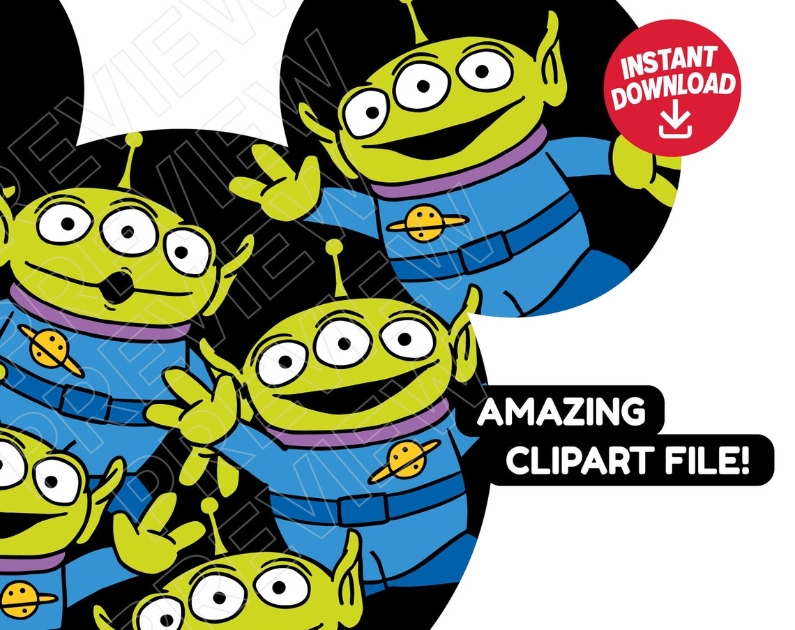 Aliens SVG Toy Story Dxf Png Clipart Cut File Layered by - Etsy