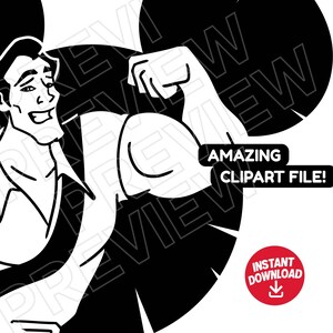 Gaston SVG Beauty and the Beast , Dxf Png, Cut File Outline Silhouette ...