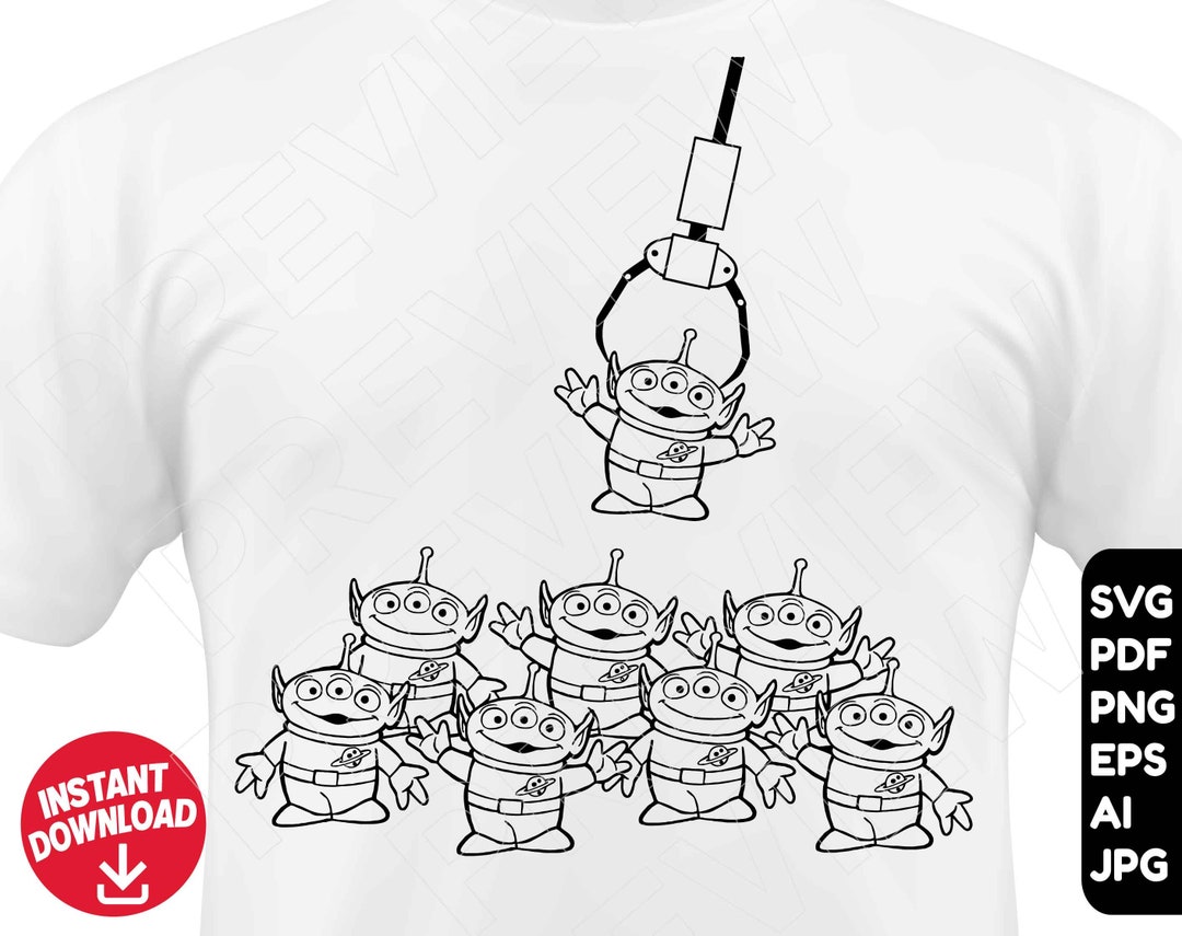 Toy Story Aliens Svg Png Clipart , Cut File Outline Silhouette - Etsy