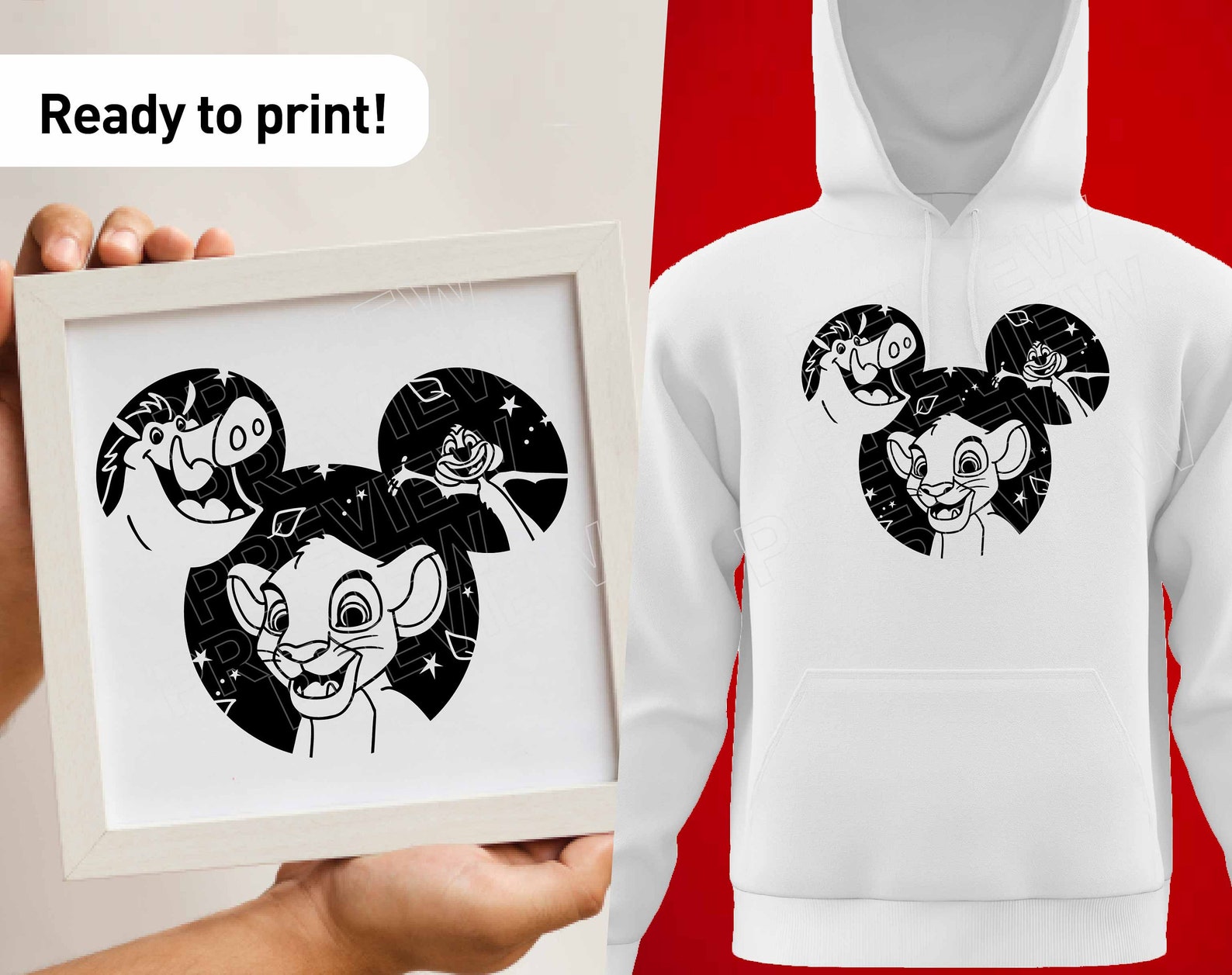 The Lion King SVG Png Clipart Timon Pumbaa Simba Disneyland - Etsy