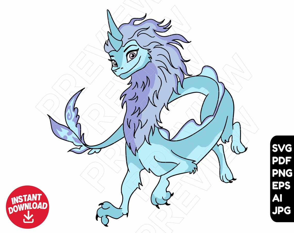 RAYA and the last dragon Svg Sisu Disney svg png clipart | Etsy